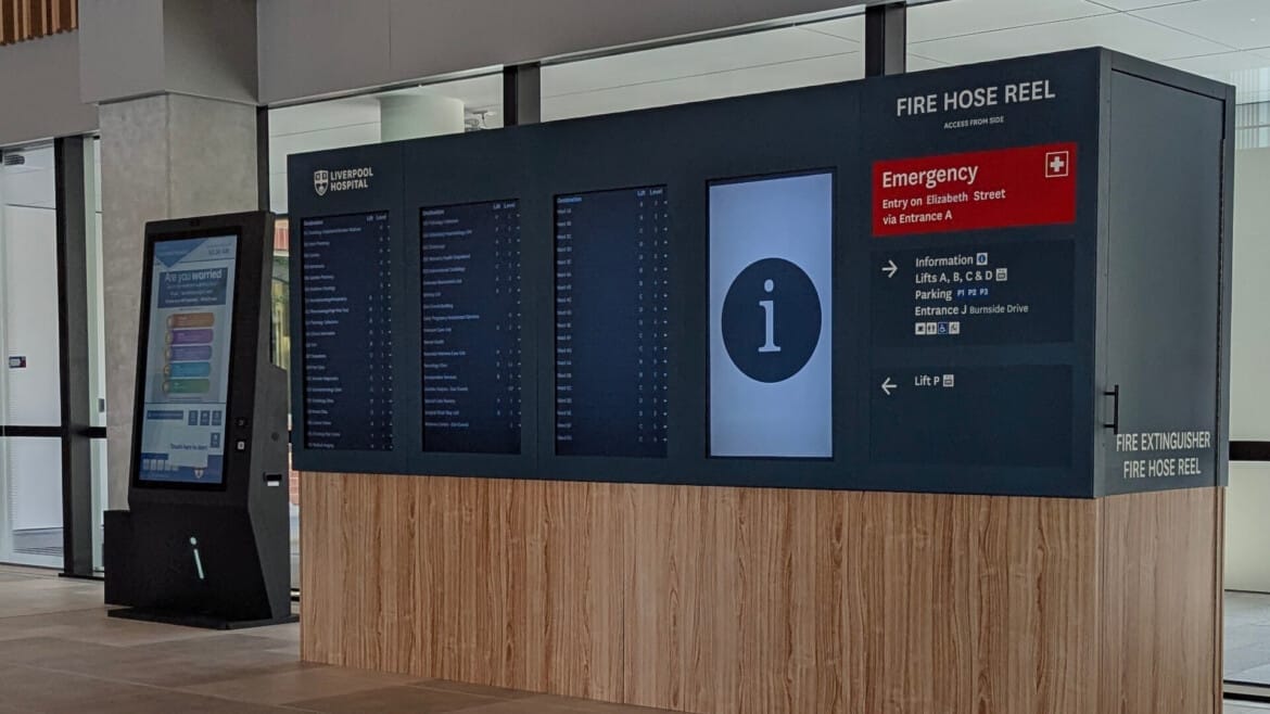 HOSPITAL NAVIGATION WITH DIGITAL WAYFINDING AND DIRECTORY BOARDS
